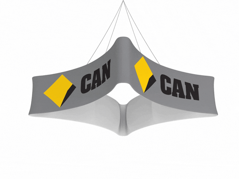 Square Sky Curved Banner | Sky Banner Square Exhibition Hanging Display